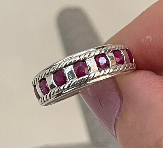 sterling silver vintage ruby - Gem