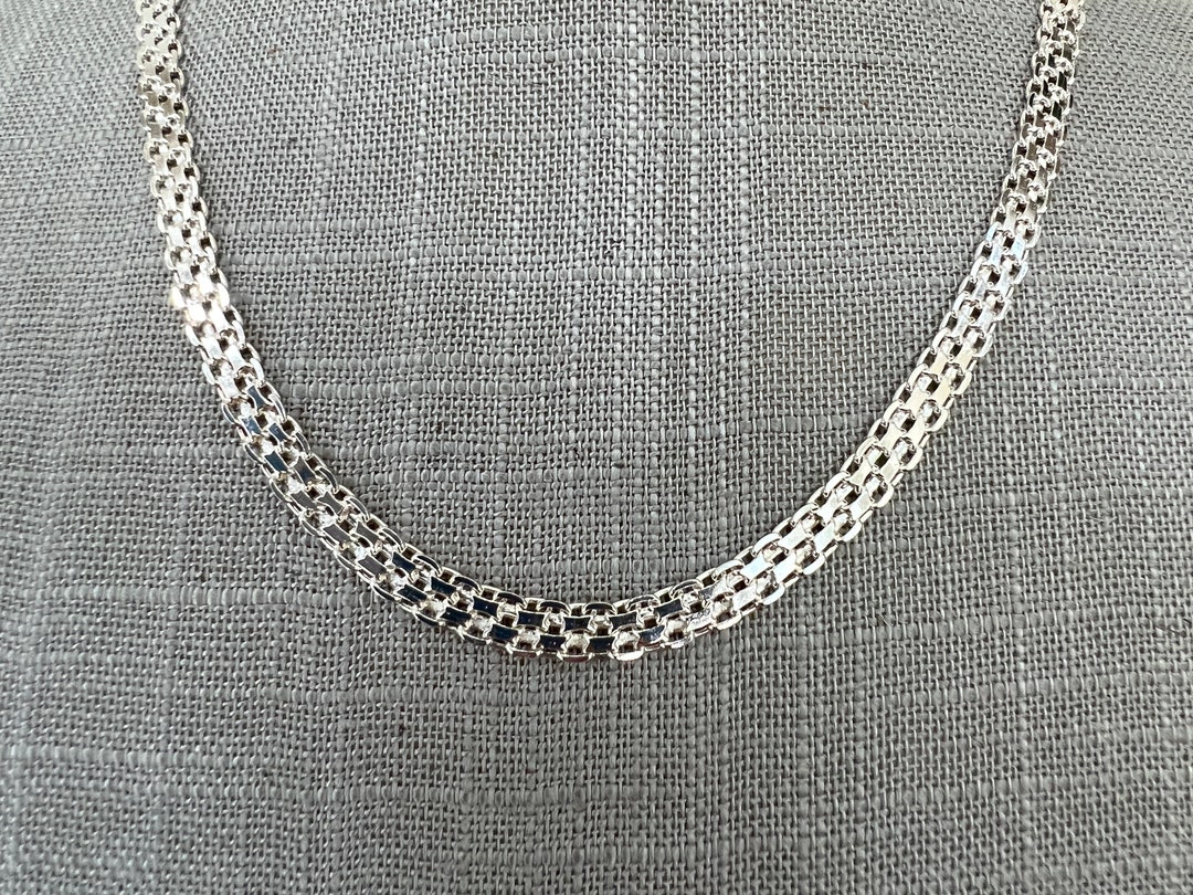 Sterling Silver 30" Bismarck Necklace - Etsy