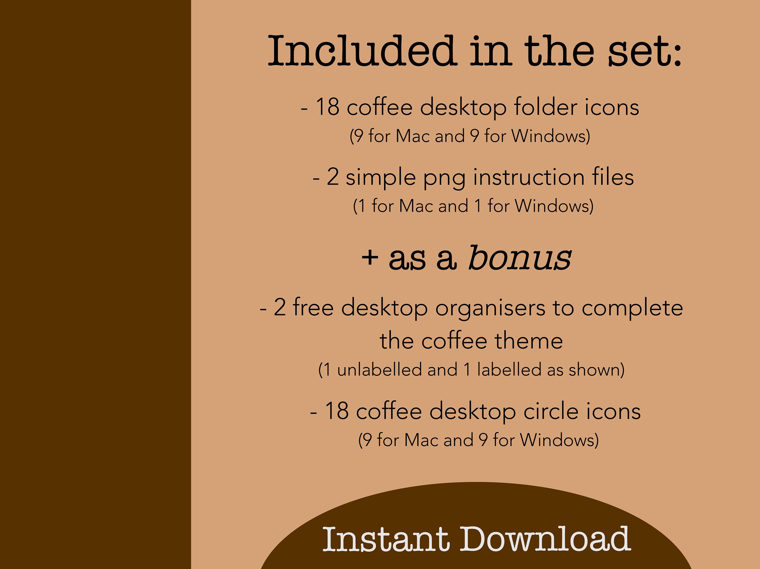 Coffee Pastel Desktop Folder Icons for MacBook and WINDOWS Minimalist ...
