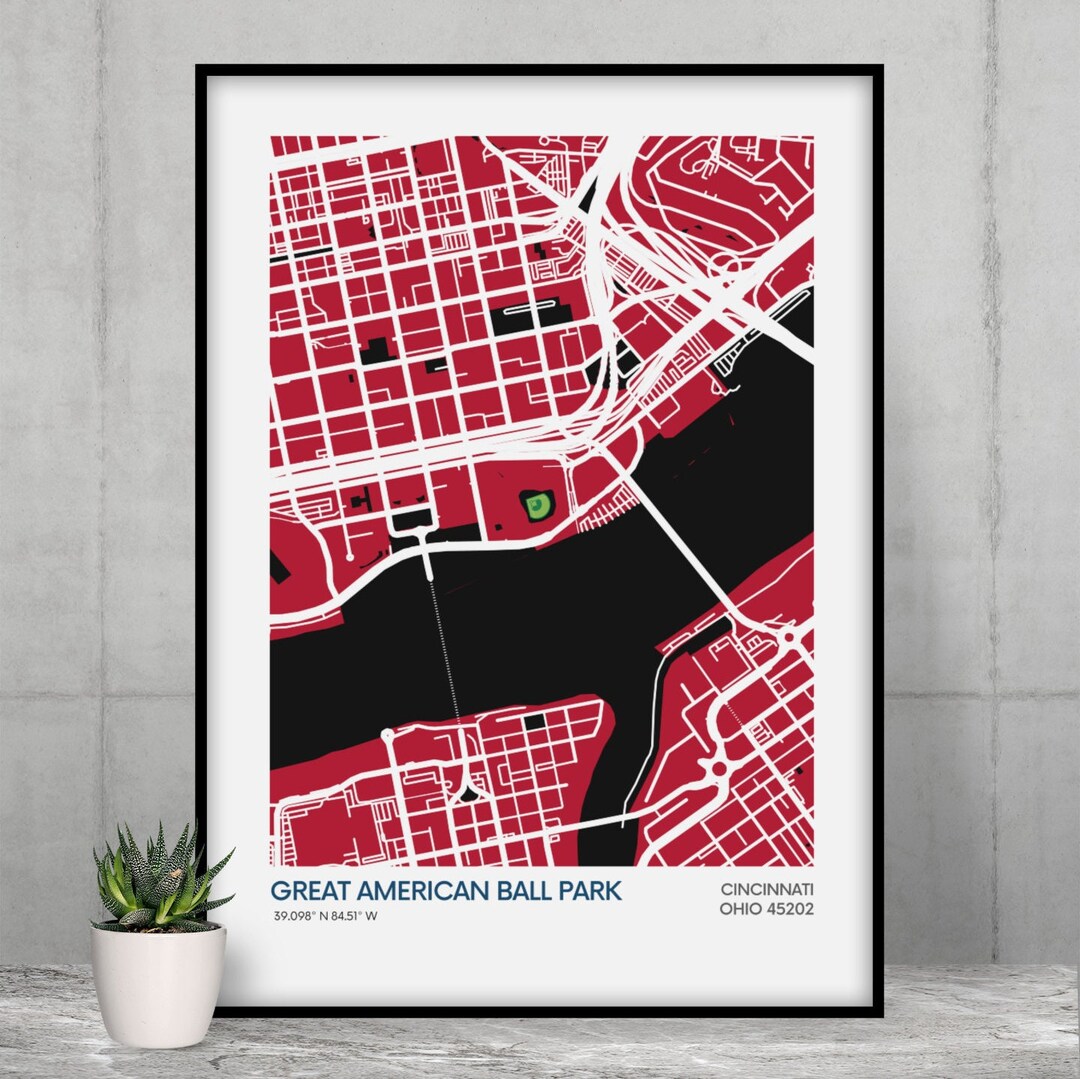 Cincinnati Reds Gift for MLB Fan Cincinnati Reds Wall Art MLB Fan ...