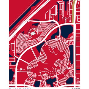 Florida Panthers Stadium Map Print - Team Colours - NHL Stadium Art Map ...