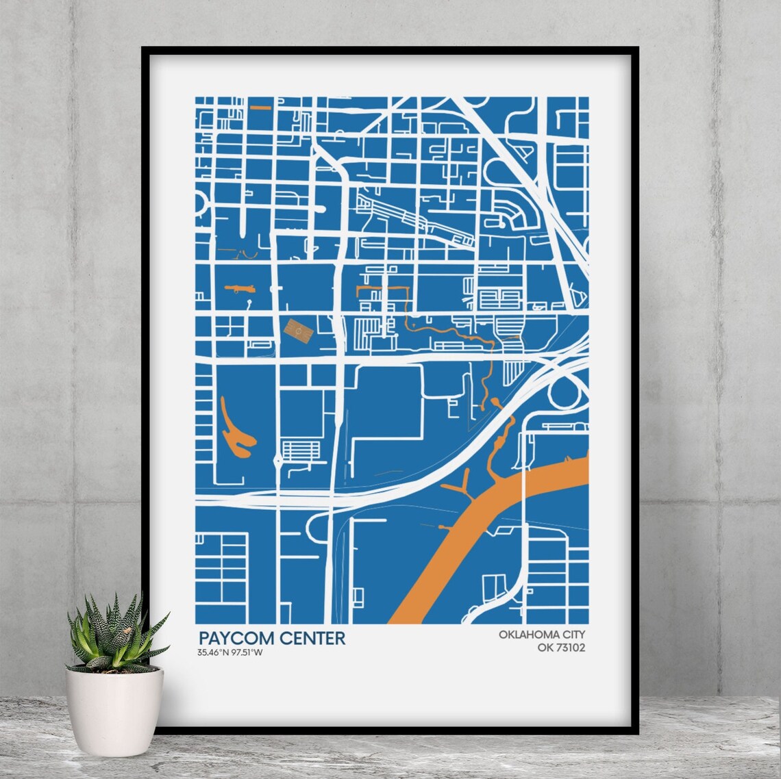 Oklahoma City Thunder Gift for NBA Fan Oklahoma City Thunder Wall Art ...