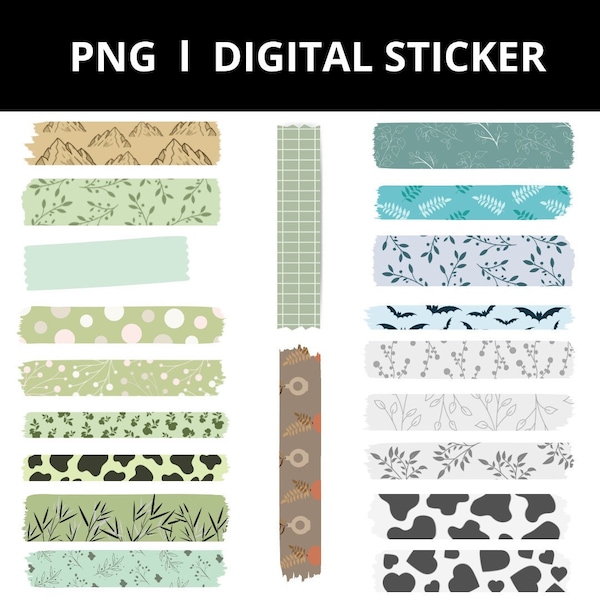 Digital Washi Tape - Etsy