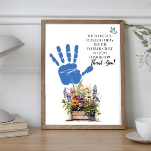 Teacher Appreciation Week Printable Handprint Art | Teachers the Plant ...