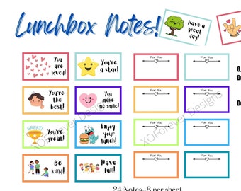 Encouraging Lunch Box Notes for Kids - Etsy