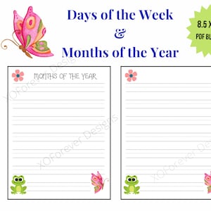 Educational Busy Book | Days of the Week Worksheets | Months of the ...