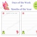 Educational Busy Book Days of the Week Worksheets Months of the Year ...