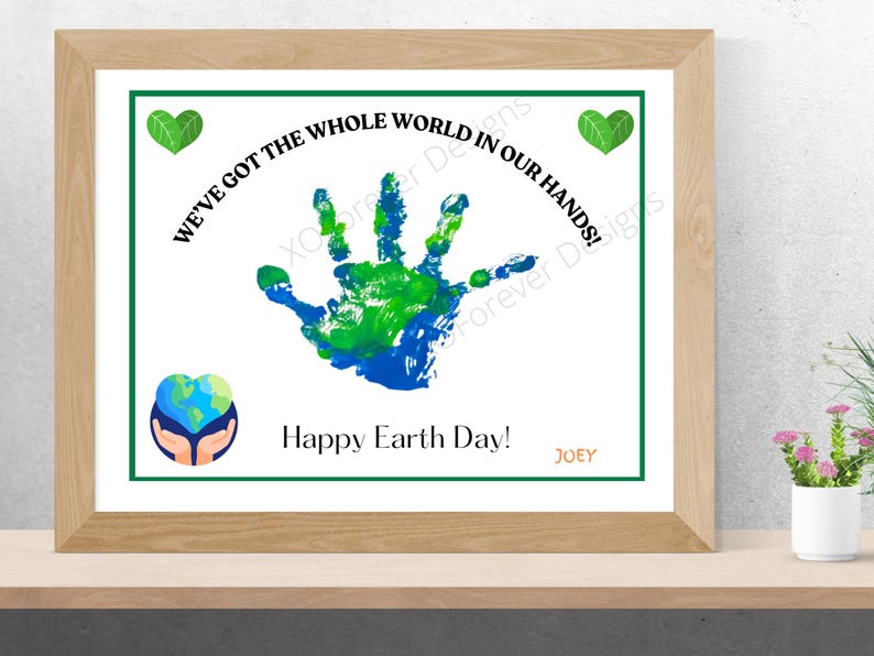 Earth Day Whole World in My Hands | Handprint Craft | Earth Day Craft ...