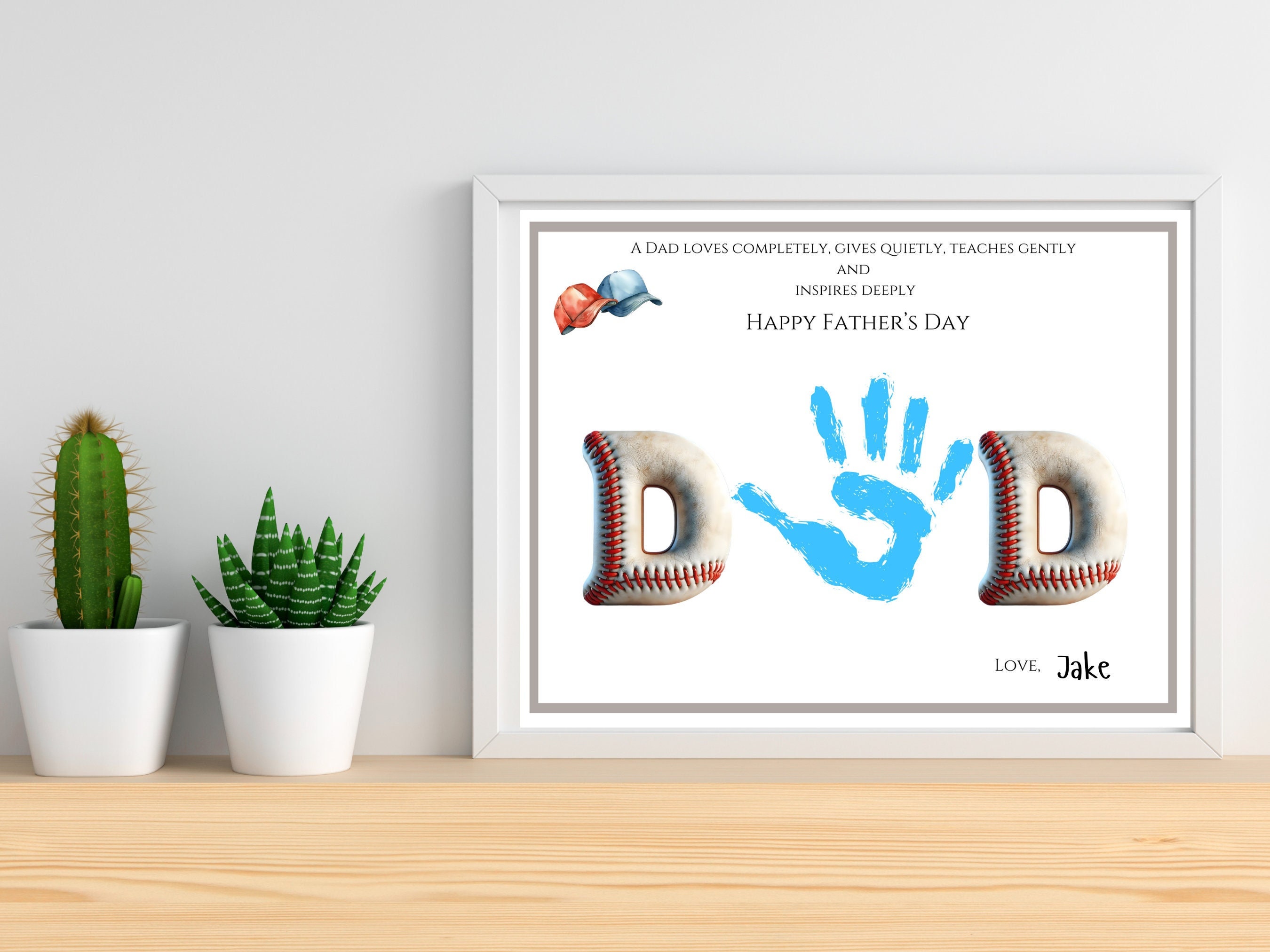 Baseball Father's Day Father's Day Handprint Craft Father's Day Poem ...