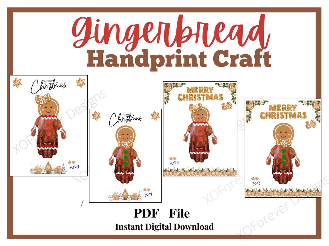 Gingerbread Handprint | Christmas Handprint | Gingerbread Craft ...