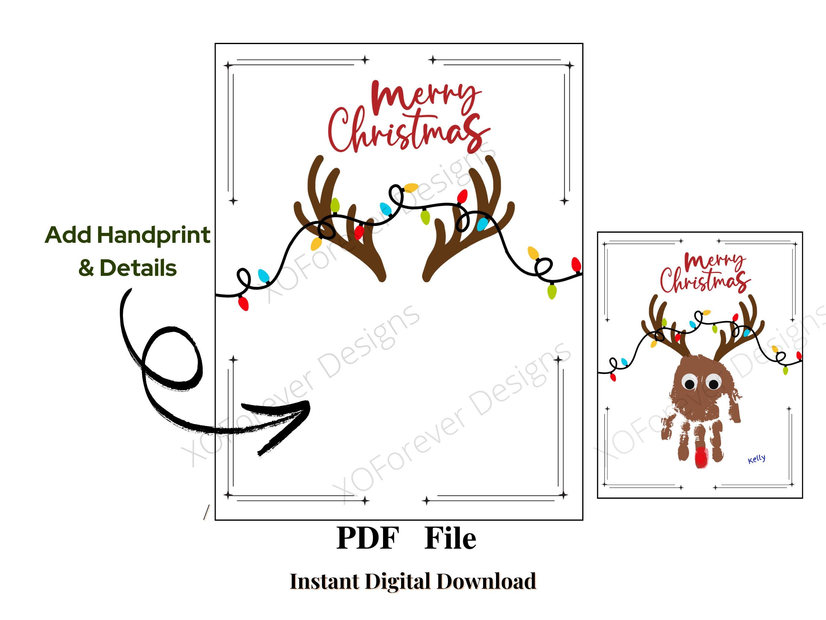 Reindeer Handprint | Christmas Handprint | Reindeer Craft | Christmas ...