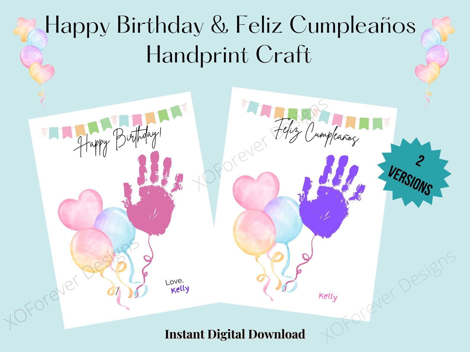 Feliz Cumpleaños | Handprint Craft | Handprint Keepsake | Handprint Art ...
