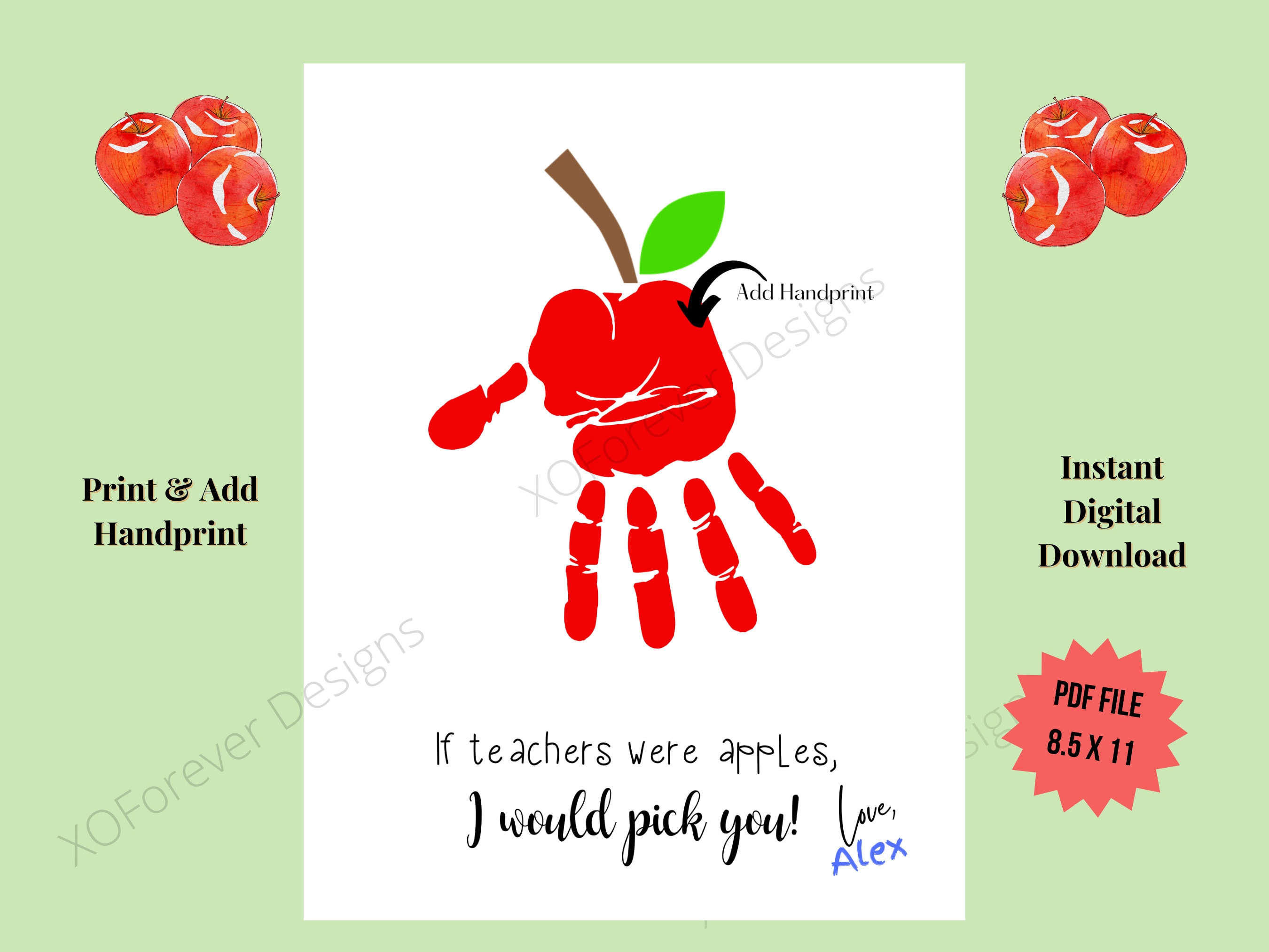Teacher Appreciation Week Printable Handprint Art Handprint Art for ...