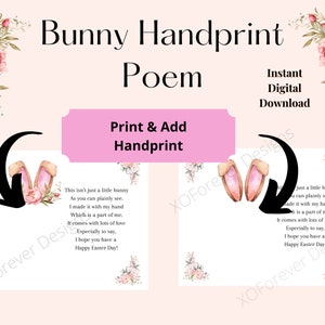 Easter Bunny Handprint Craft | Easter Handprint Craft | Handprint Craft ...