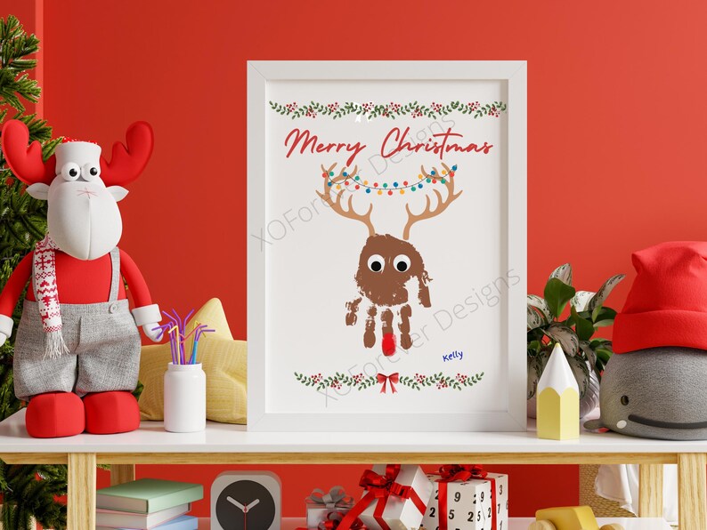 Reindeer Handprint | Christmas Handprint | Reindeer Craft | Christmas ...