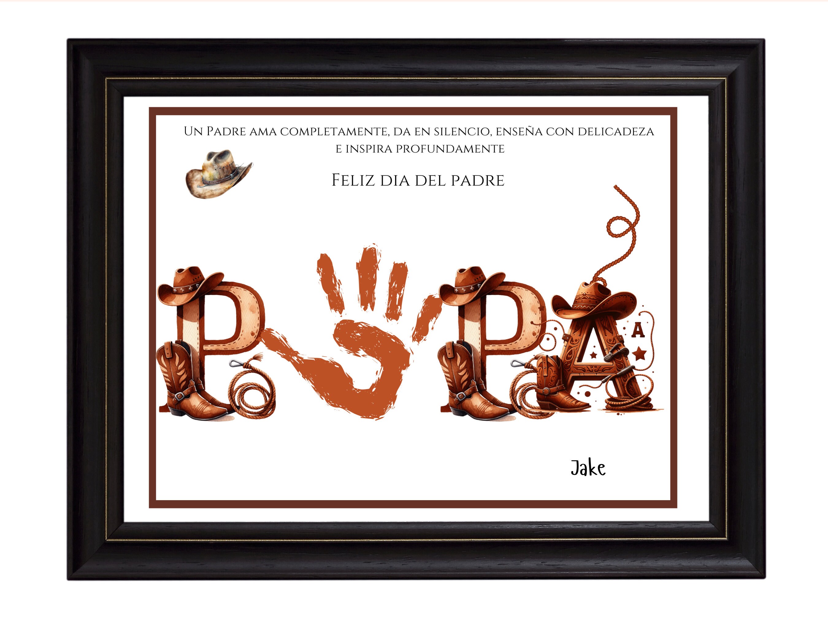 Cowboy Papa/papi | Papa/papi Handprint Craft | Feliz Dia Del Padre ...