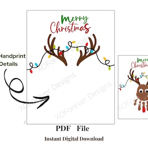 Reindeer Handprint | Christmas Handprint | Reindeer Craft | Christmas ...