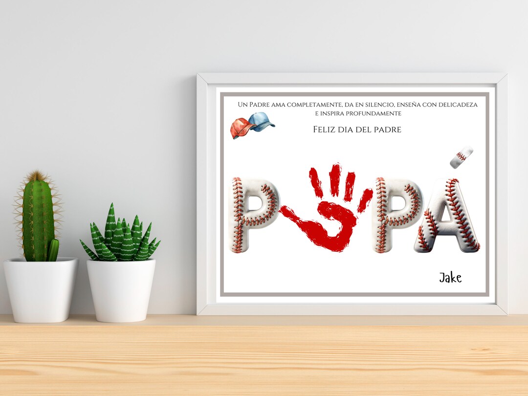 Baseball Papa/papi | Papa/papi Handprint Craft | Feliz Dia Del Padre ...