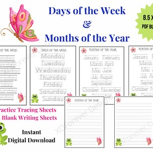 Educational Busy Book | Days of the Week Worksheets | Months of the ...