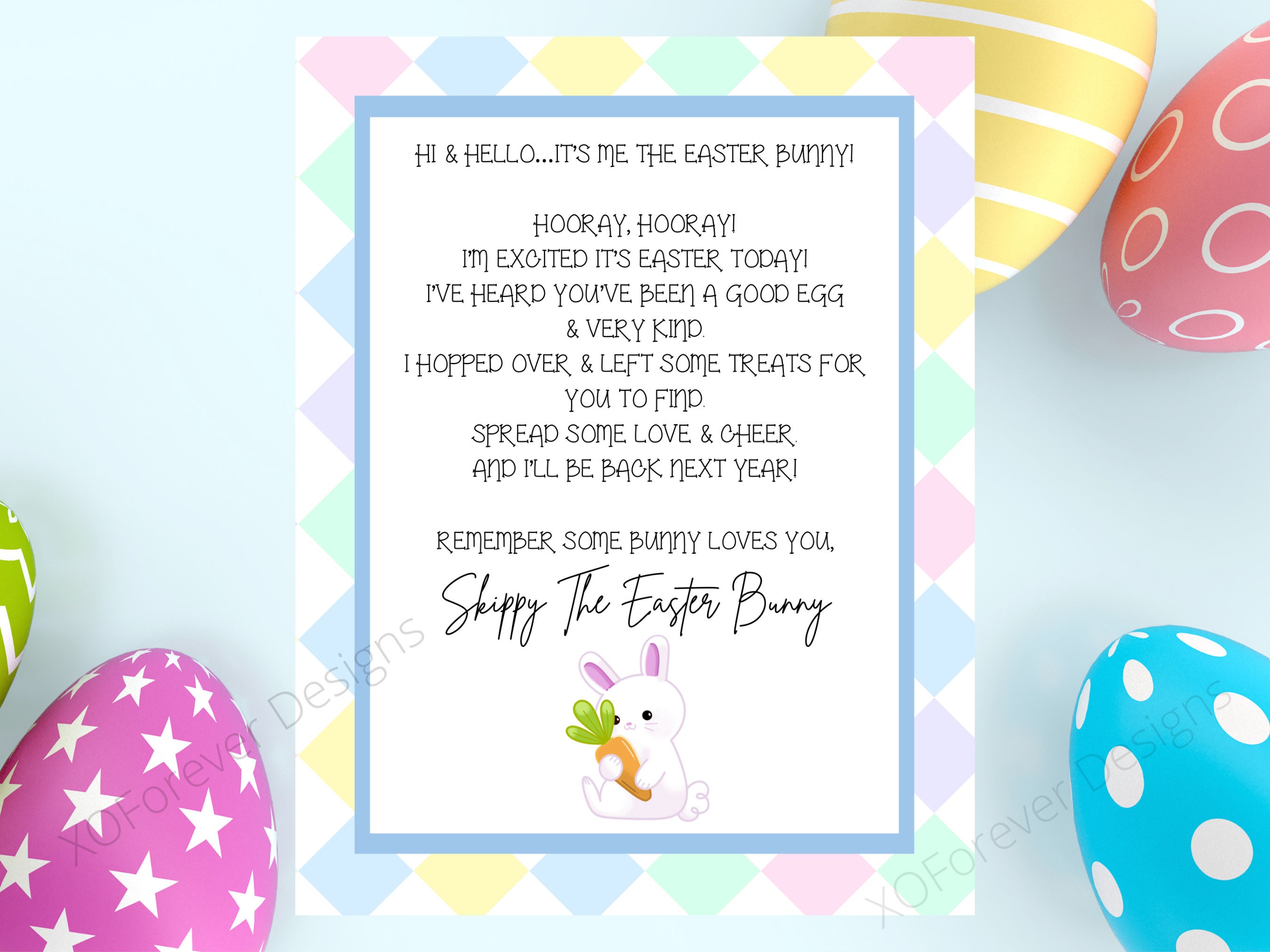 Easter Bunny Letter | Letter From the Easter Bunny | Kids Easter Gift ...