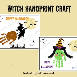 Witch Handprint Art | Halloween Handprint |fall Art Craft | Preschool ...