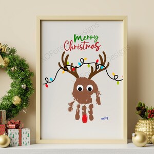 Reindeer Handprint | Christmas Handprint | Reindeer Craft | Christmas ...