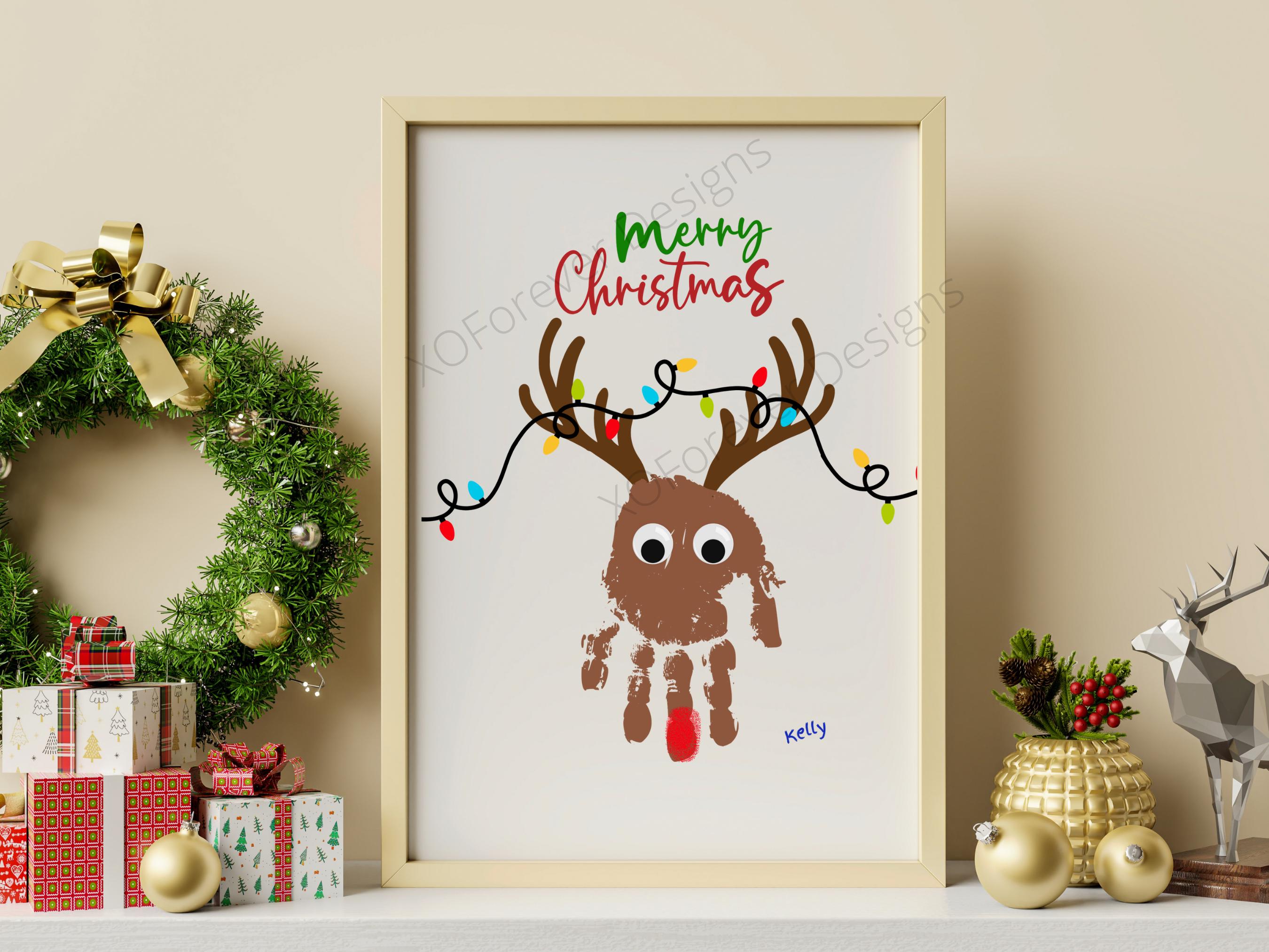 Reindeer Handprint | Christmas Handprint | Reindeer Craft | Christmas ...