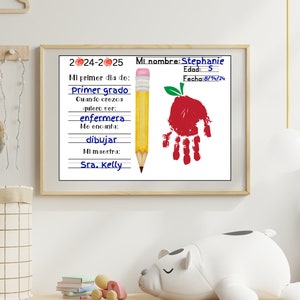 Spanish First Day of School Handprint | Memory Book | Teacher Resources ...