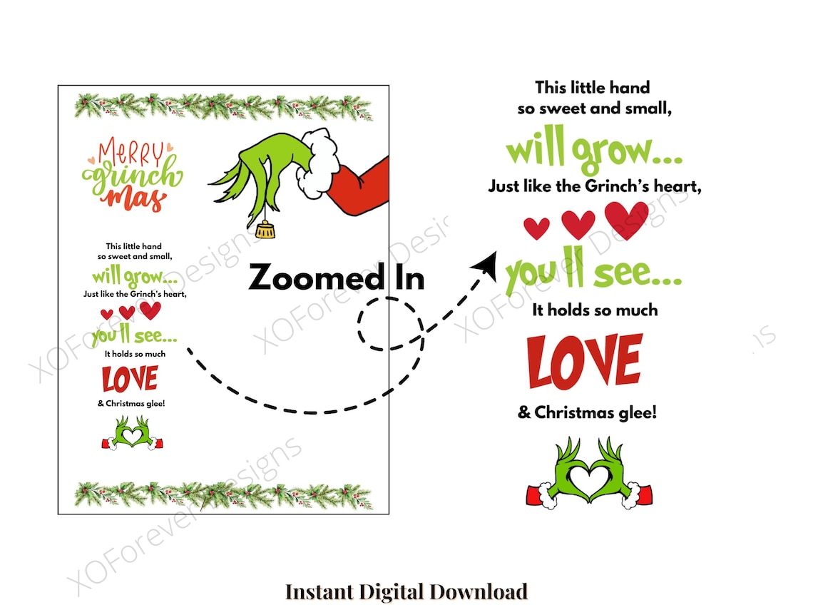 Grinch Handprint | Grinchmas | Christmas Handprint | Grinch Ornament ...