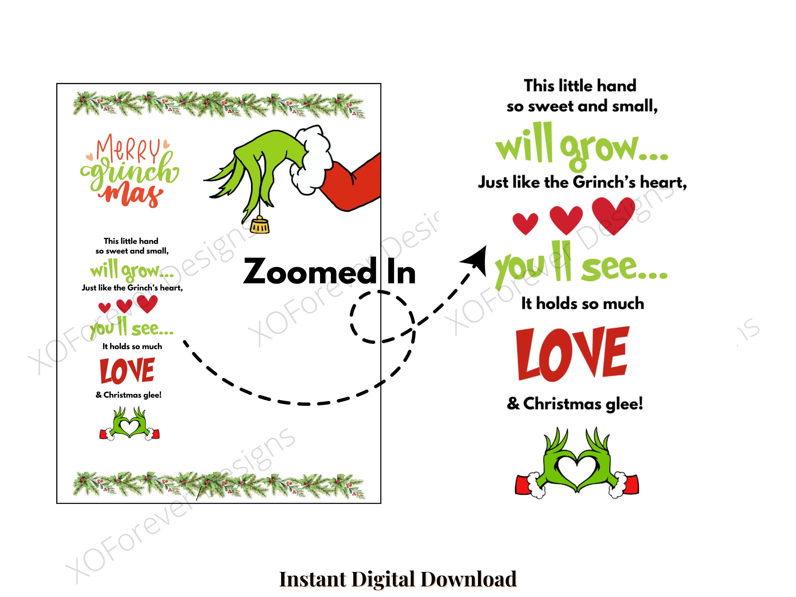 Grinch Handprint | Grinchmas | Christmas Handprint | Grinch Ornament ...