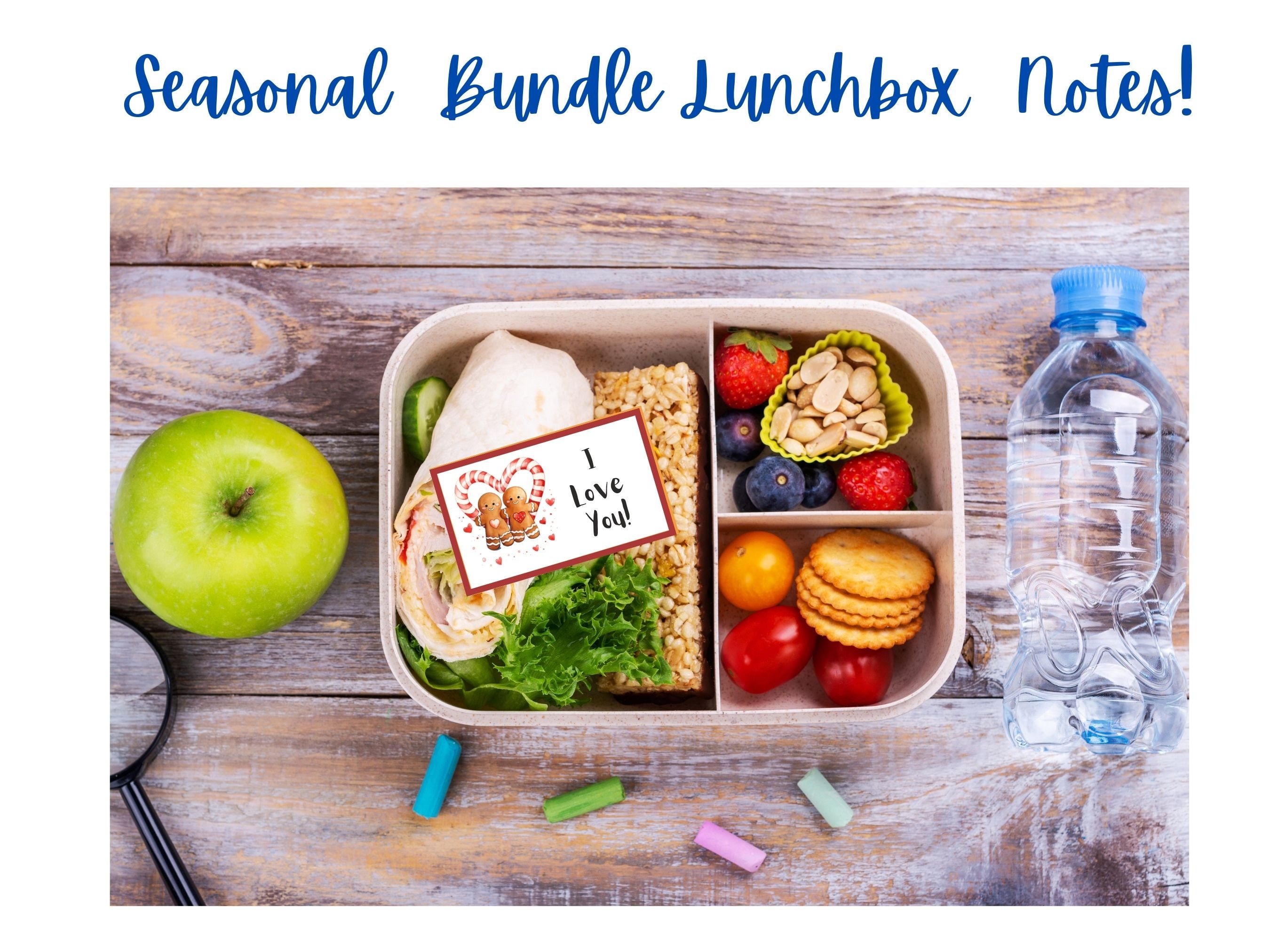 Printable Seasonal Bundle | Seasonal Lunch Box Notes for Kids | Cute ...