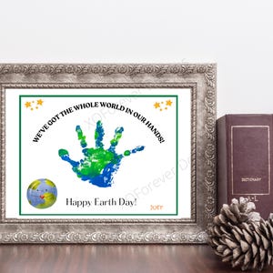 Earth Day Whole World in My Hands | Handprint Craft | Earth Day Craft ...