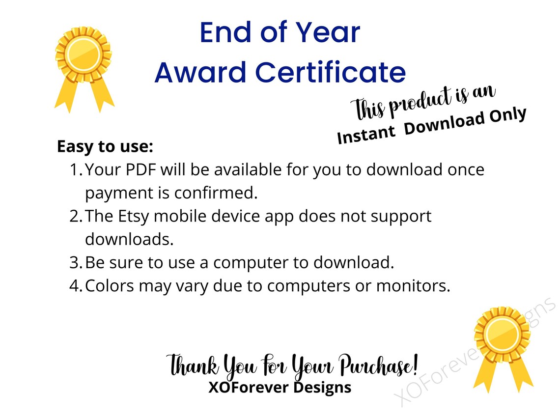 Kindergarten Certificate | End of Year Certificate | Kindergarten ...