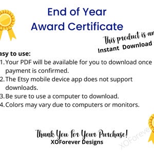 Kindergarten Certificate | End of Year Certificate | Kindergarten ...