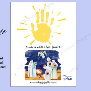 Nativity Handprint | Nativity Scene | Christmas Handprint | | Preschool ...