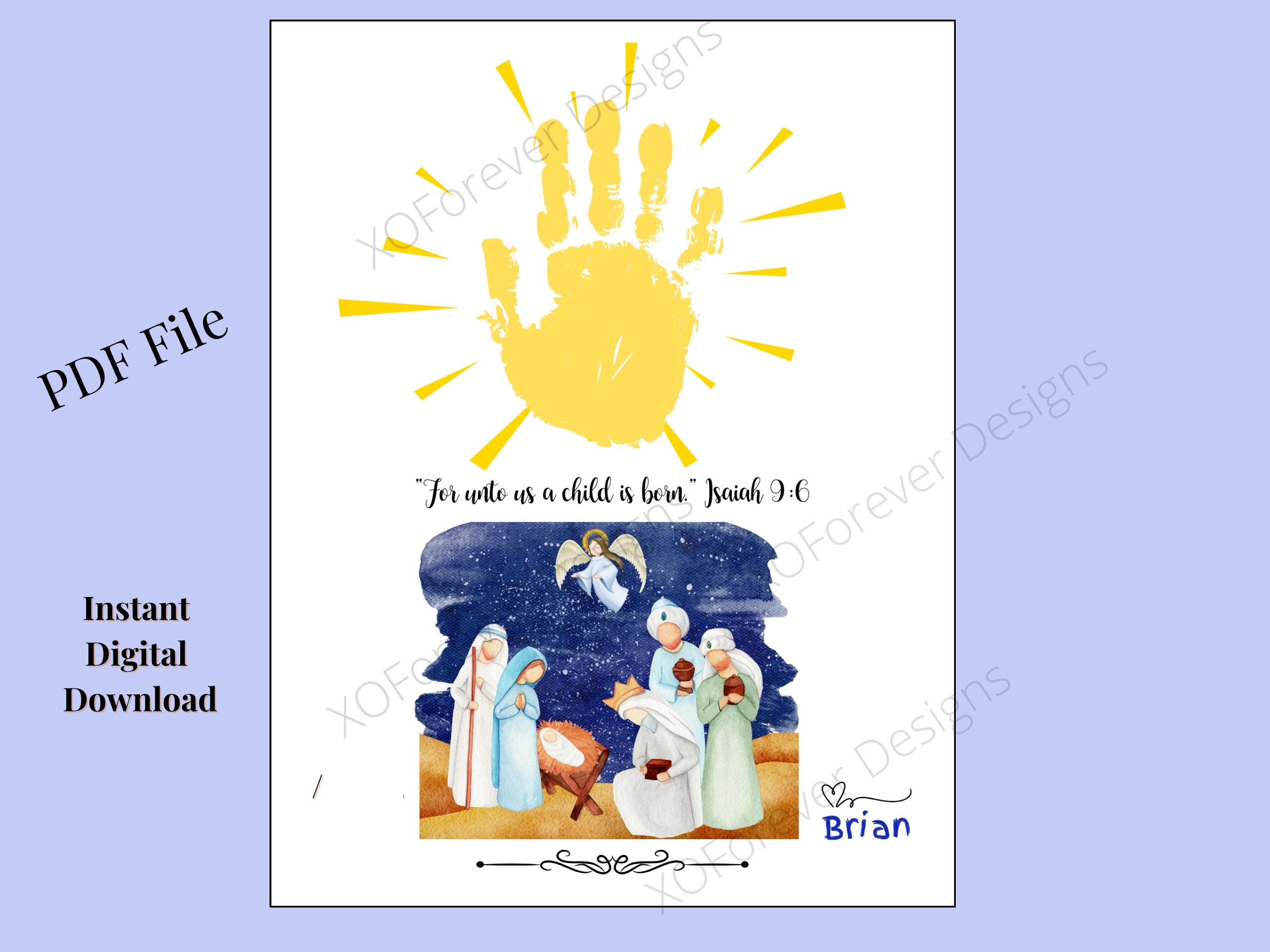 Nativity Handprint | Nativity Scene | Christmas Handprint | | Preschool ...