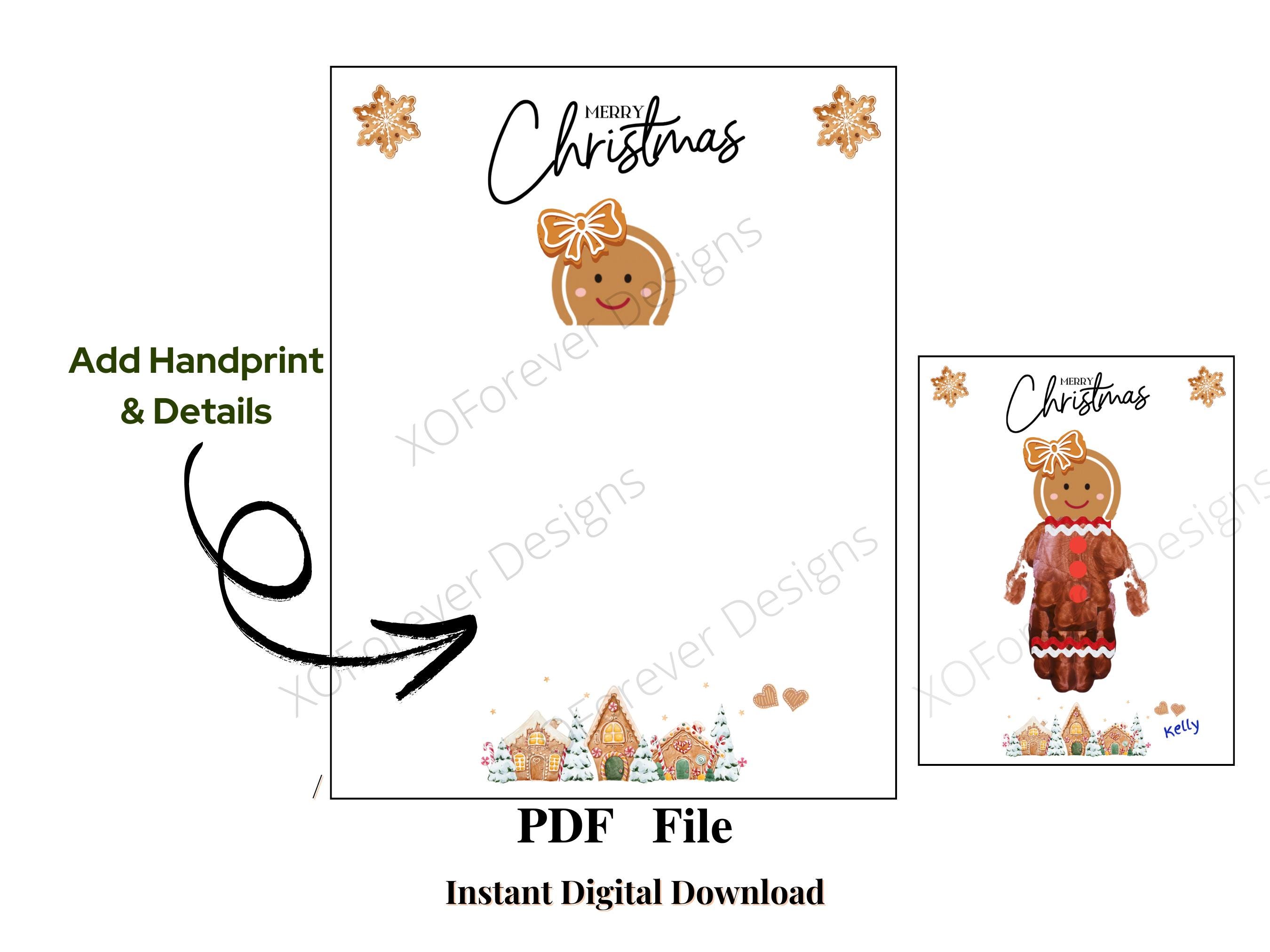 Gingerbread Handprint | Christmas Handprint | Gingerbread Craft ...