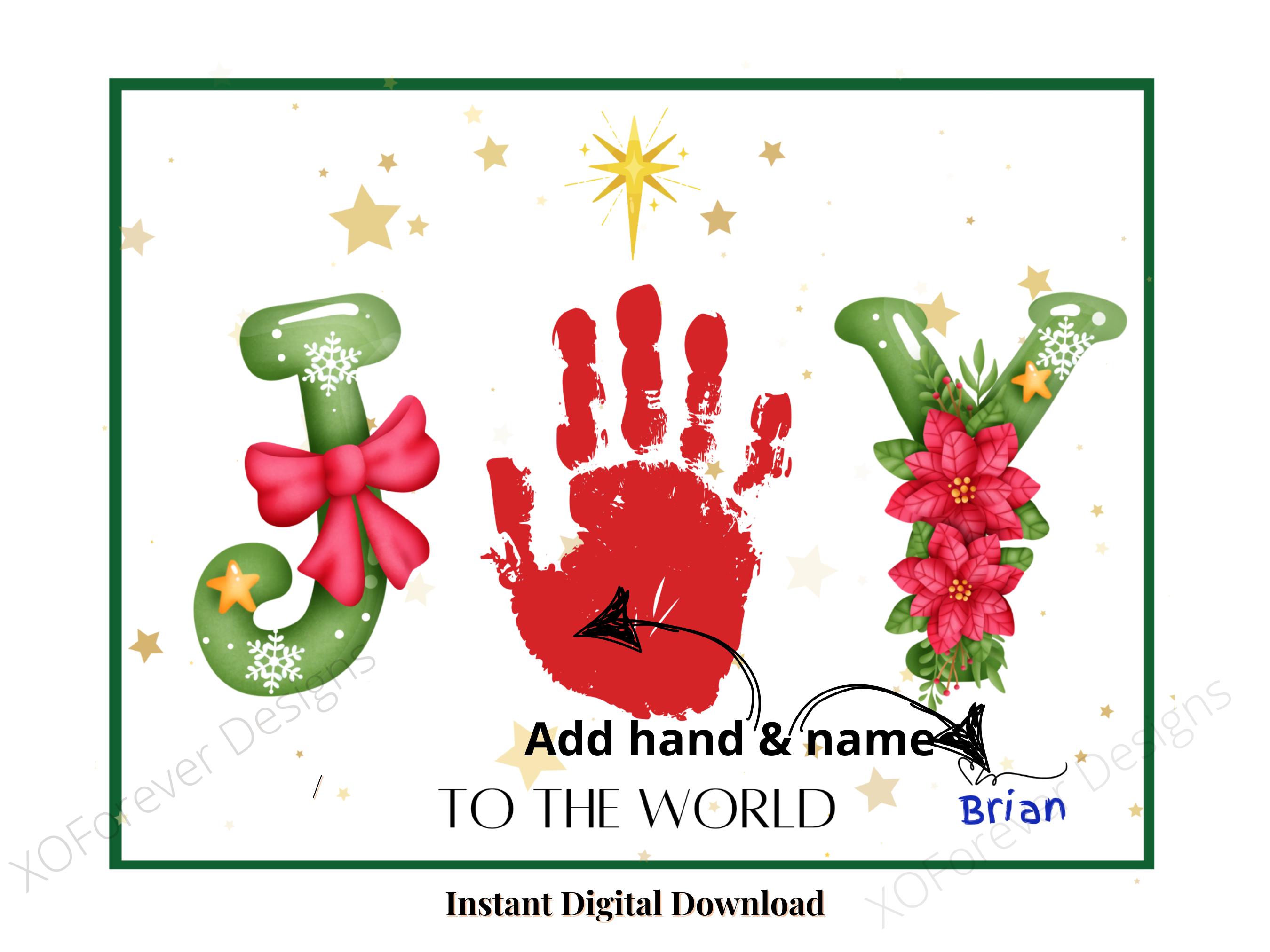 Joy to the World Handprint | Christmas Handprint | Handprint Craft ...