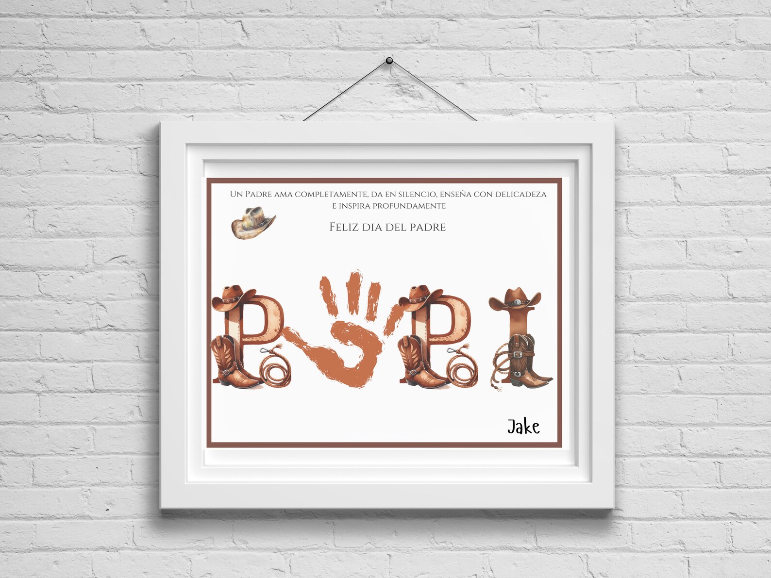 Cowboy Papa/papi | Papa/papi Handprint Craft | Feliz Dia Del Padre ...