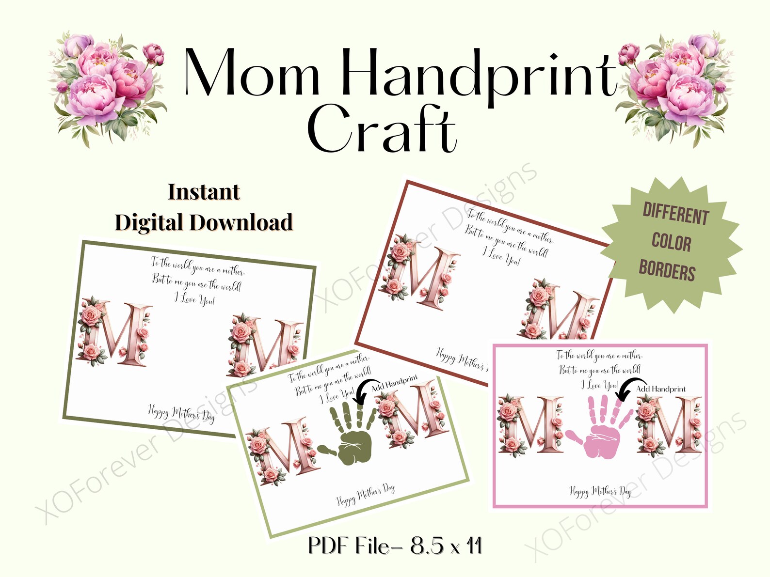 Mom Handprint Craft | Mother's Day Handprint Craft | Handprint Craft ...