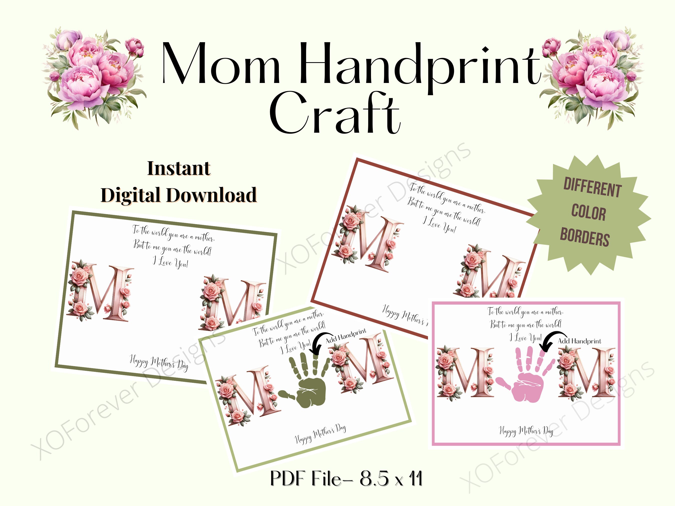 Mom Handprint Craft | Mother's Day Handprint Craft | Handprint Craft ...