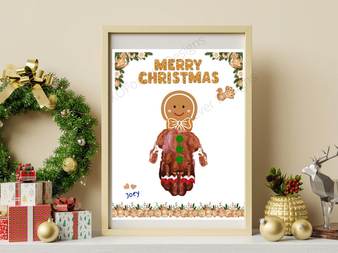 Gingerbread Handprint | Christmas Handprint | Gingerbread Craft ...