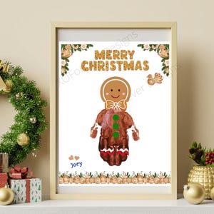 Gingerbread Handprint | Christmas Handprint | Gingerbread Craft ...