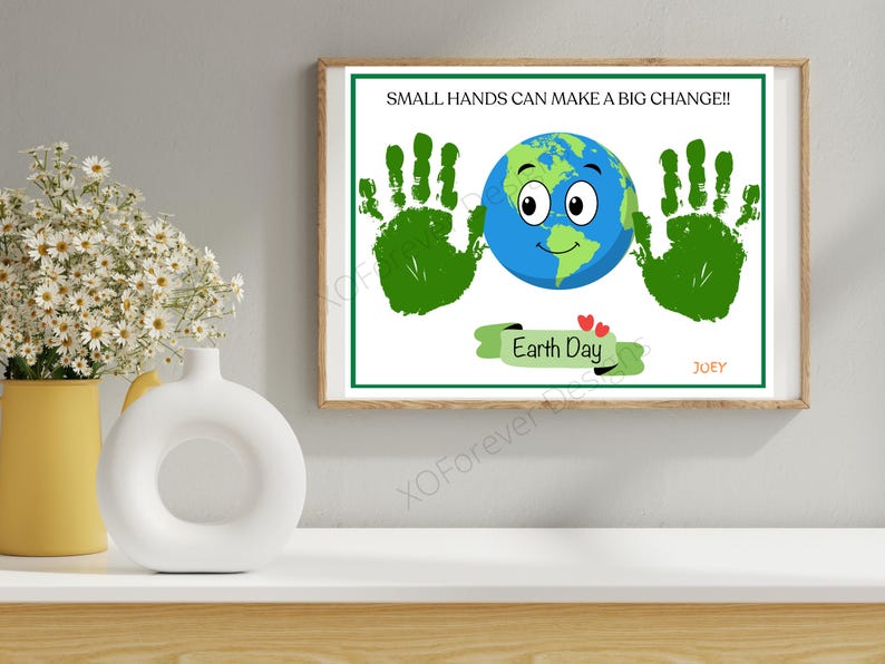Earth Day Small Hands | Handprint Craft | Earth Day Craft | Kids ...