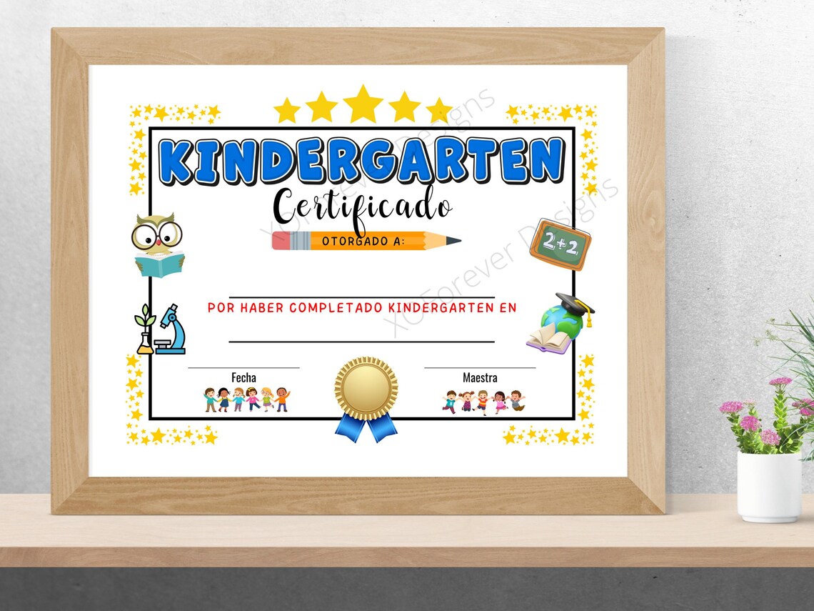 Kindergarten Certificate | End of Year Certificate | Kindergarten ...
