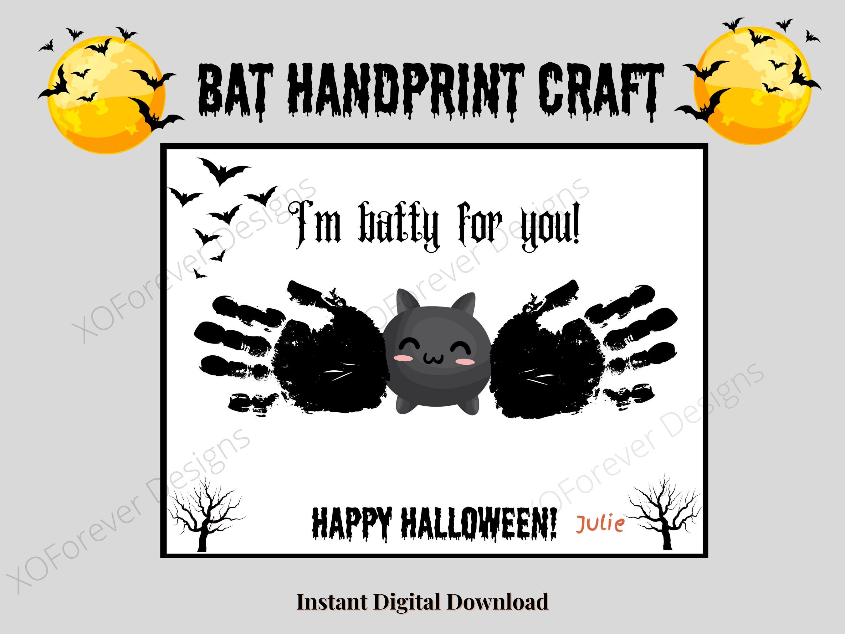 Bat Handprint | Halloween Handprint Art |fall Art Craft | Preschool ...