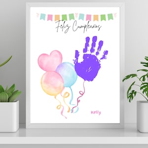 Birthday Handprint | Handprint Craft | Handprint Keepsake | Handprint ...