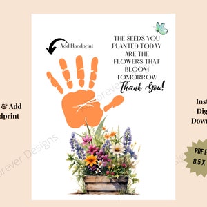 Teacher Appreciation Week Printable Handprint Art | Teachers the Plant ...