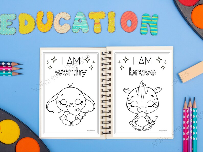 Mindfulness Coloring Book | Positive Affirmations for Kids | Coloring ...