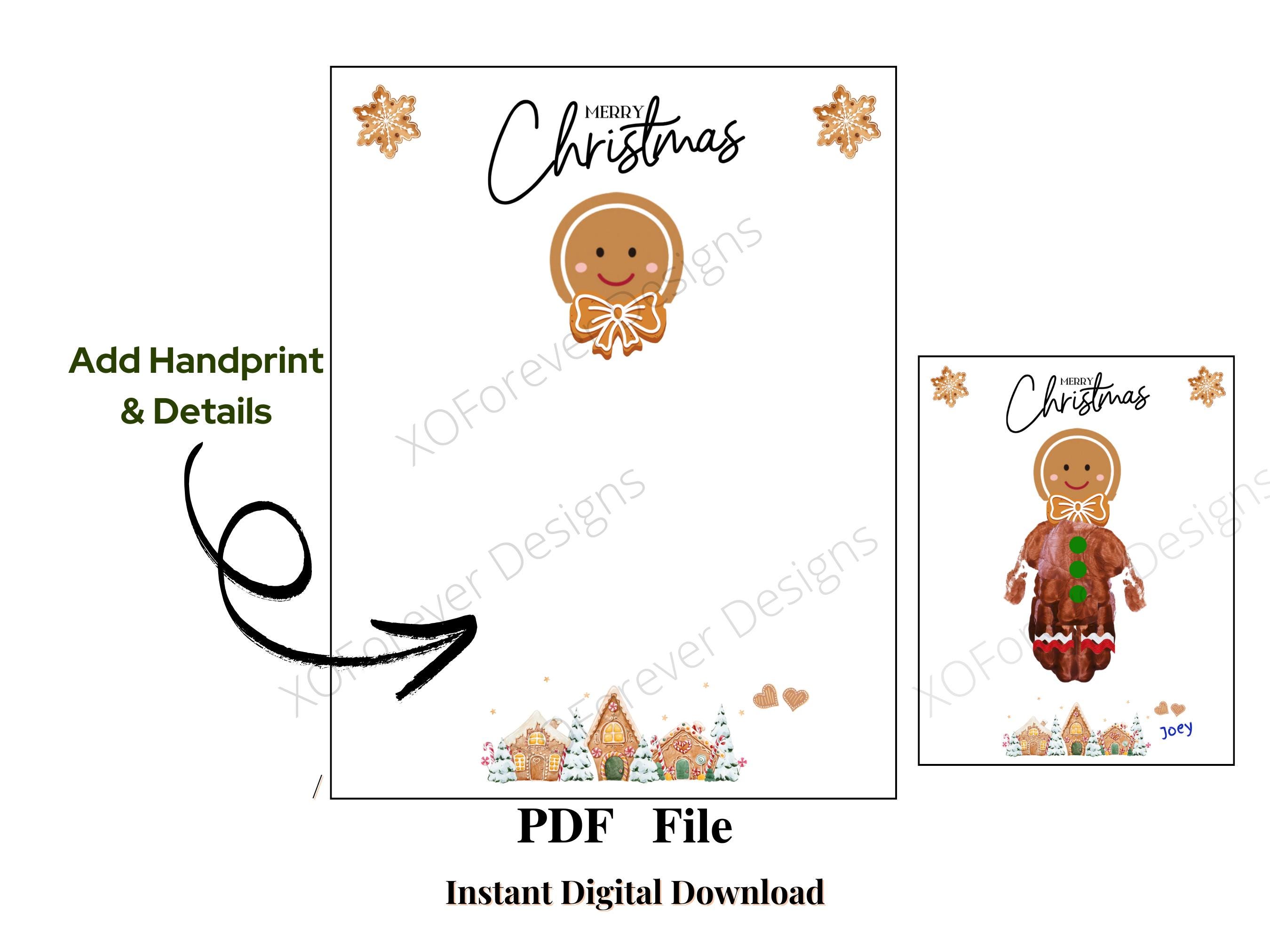 Gingerbread Handprint | Christmas Handprint | Gingerbread Craft ...